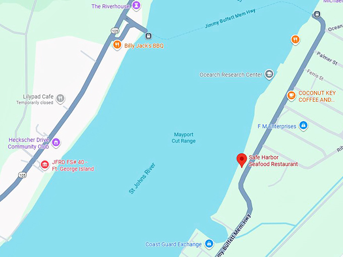 16. safe harbor seafood restaurant map