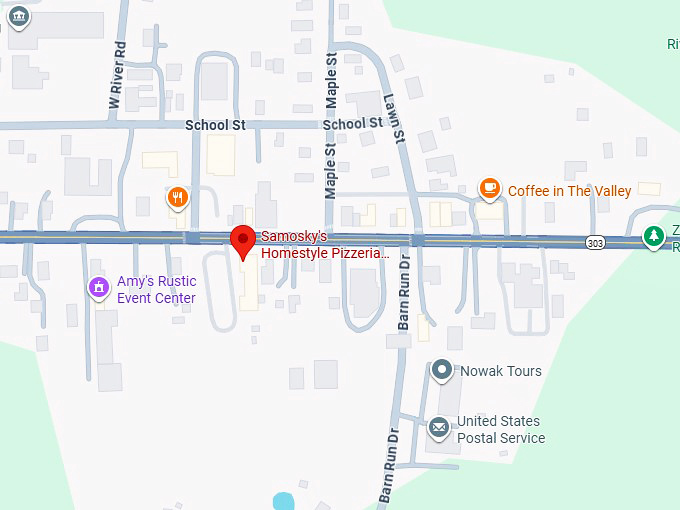 16. samosky's homestyle pizzeria map