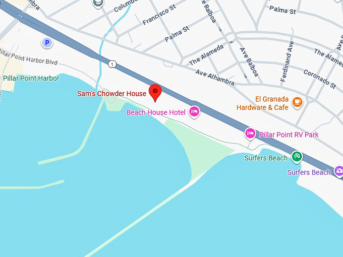 16. sam's chowder house map