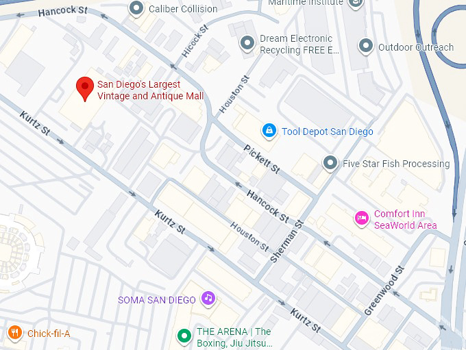 16. san diego's largest vintage and antique mall map