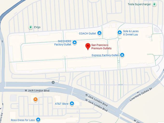 16. san francisco premium outlets map