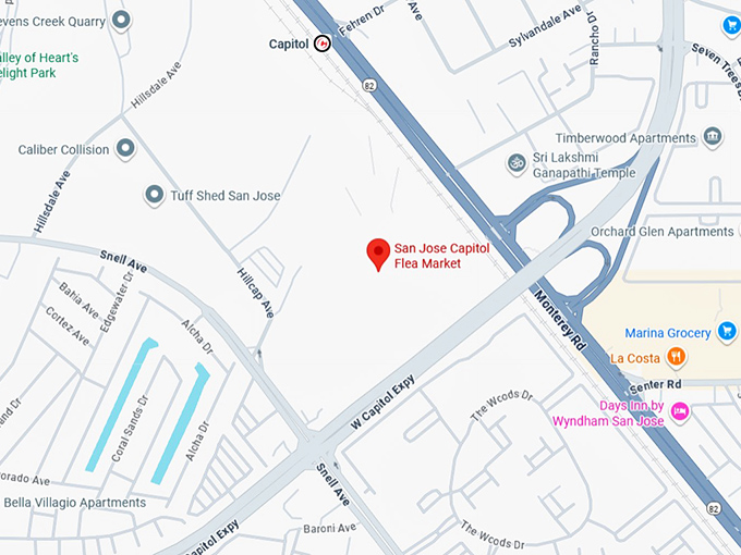 16. san jose capitol flea market map