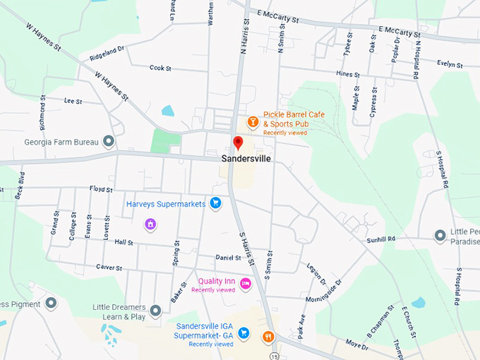 16. sandersville, georgia map
