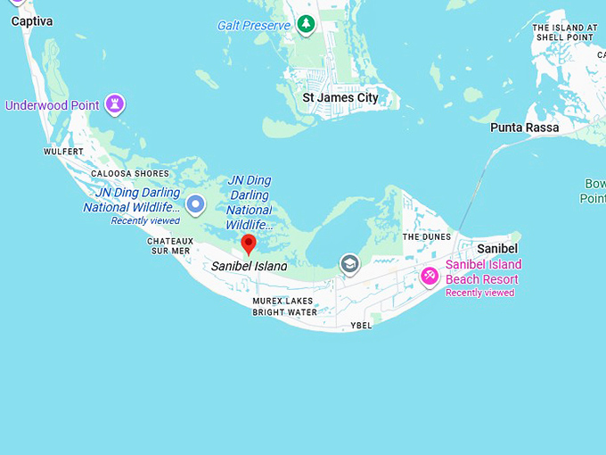 16. sanibel island map