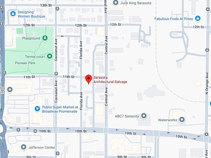 16. sarasota architectural salvage &ndash; sarasota map
