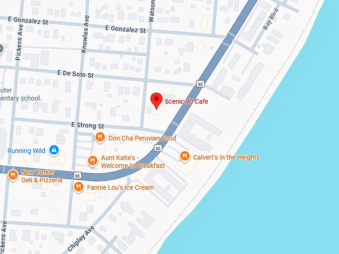16. scenic 90 cafe map