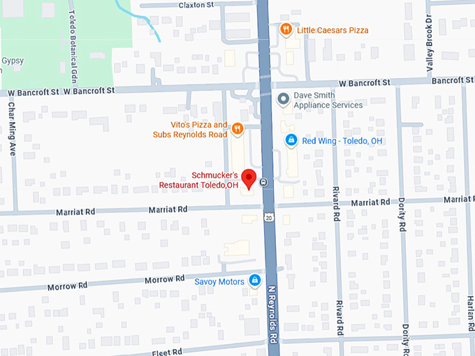 16. schmucker's restaurant toledo,oh map