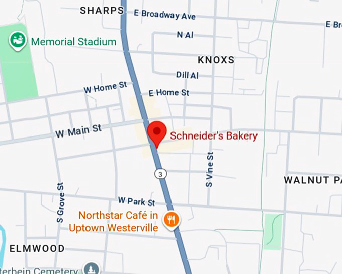 16. schneider's bakery map