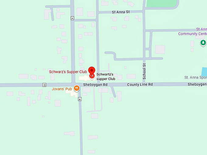 16. schwarz's supper club new holstein map