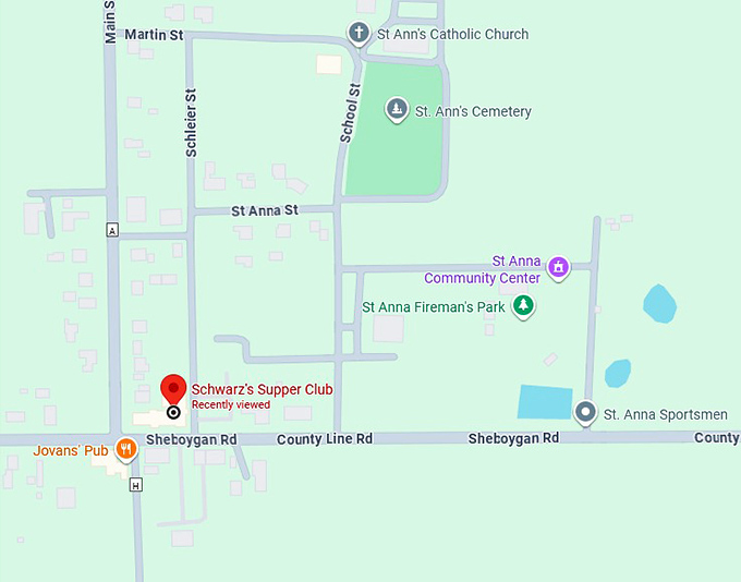 16. schwarz's supper club map