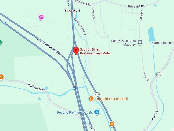 16. scotrun diner restaurant and motel map