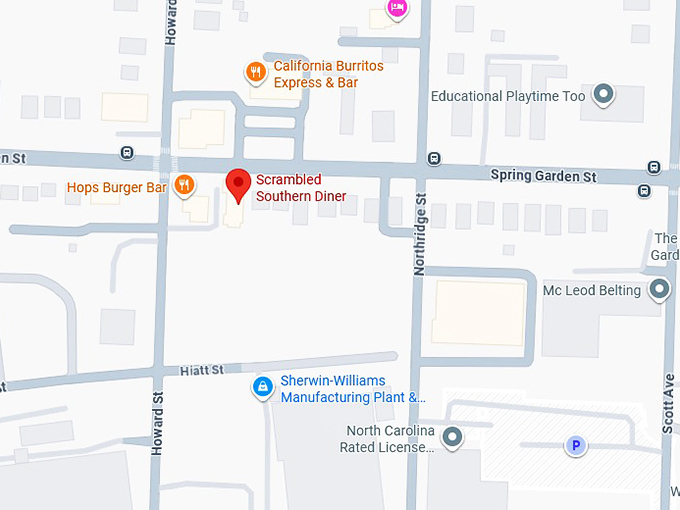 16. scrambled southern diner map