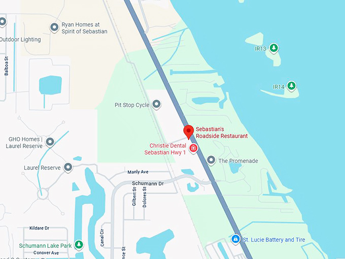 16. sebastian's roadside restaurant map