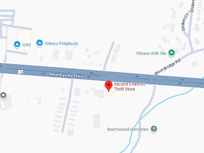 second chances thrift store map