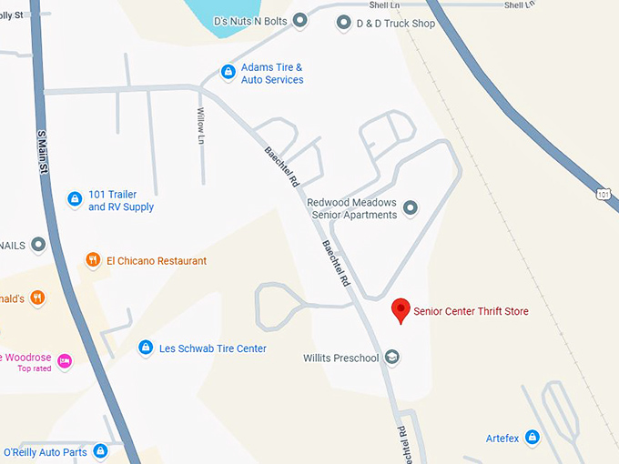 16. senior center thrift store map