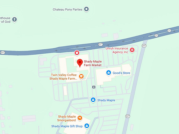 16. shady maple farm market map
