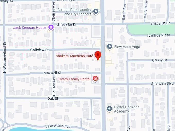 16. shakers american café map