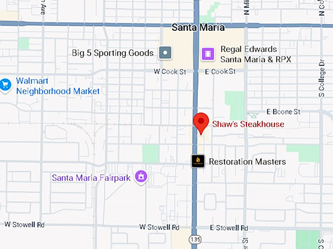 16. shaw's steakhouse map