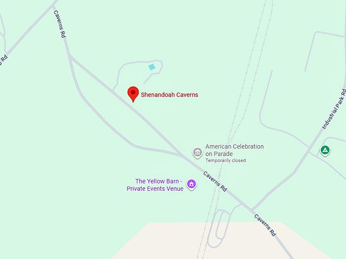 16. shenandoah caverns map