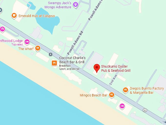 16. shuckums oyster pub & seafood grill map