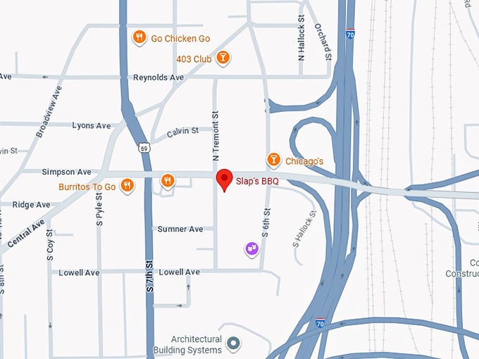 16. slap's bbq map