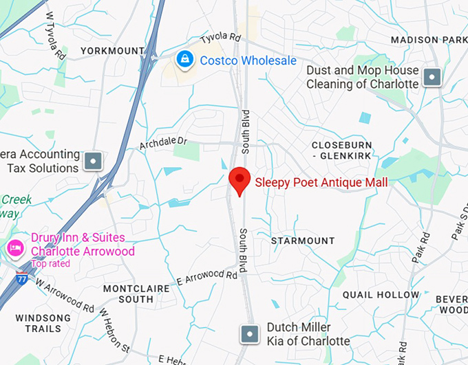 16. sleepy poet antique mall map