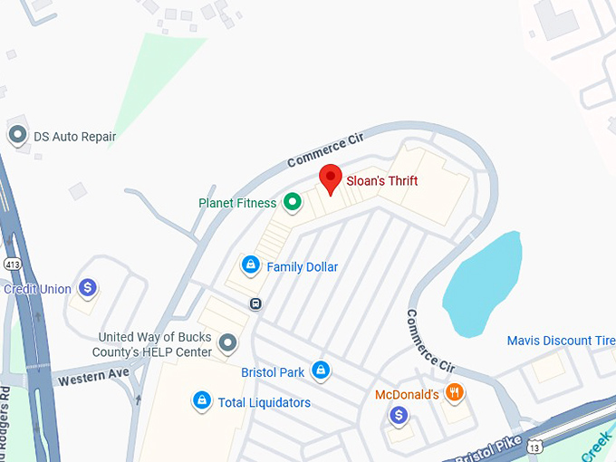 16. sloan's thrift map