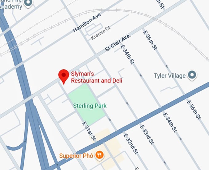 16. slyman's restaurant and deli map