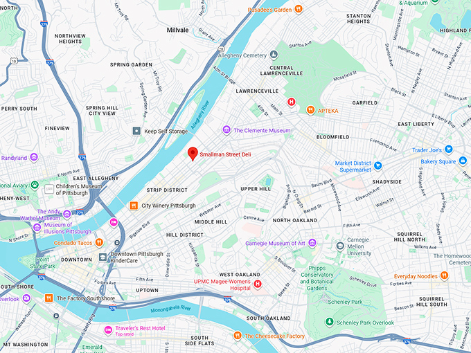 16. smallman street deli map