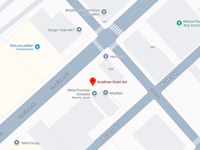 16. smallman street deli map