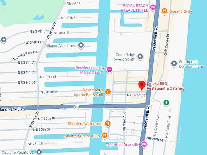 16. smoke bbq restaurant & catering map