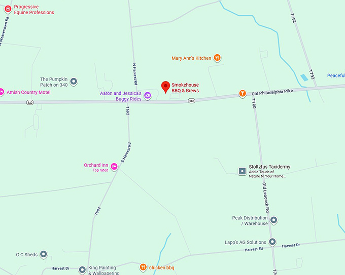 16. smokehouse bbq & brews map