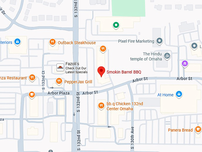 16. smokin barrel bbq map