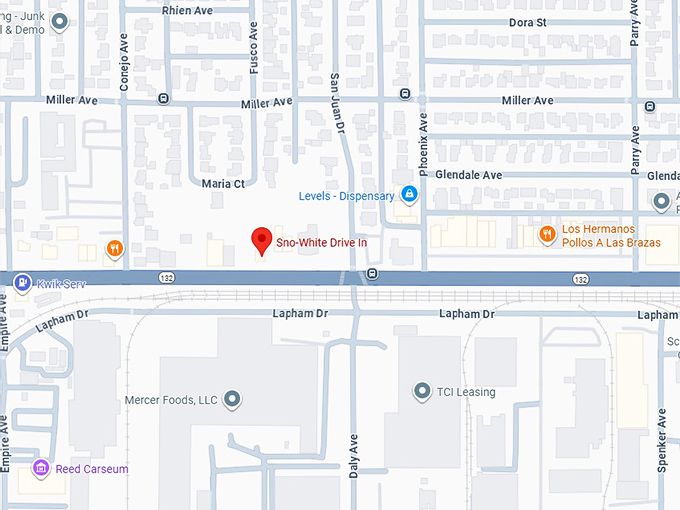 16. sno white drive in map