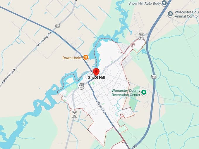 16. snow hill, md map