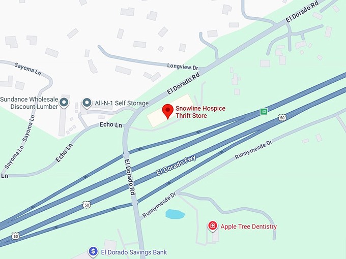 16. snowline hospice thrift store map