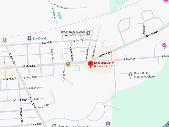 16. soda jerk diner & dairy bar map