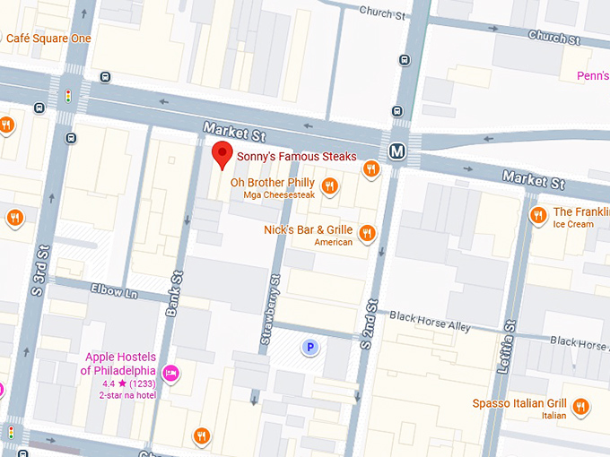 16. sonny's famous steaks map
