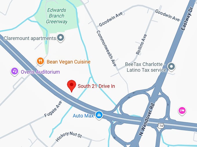 16. south 21 drive in map