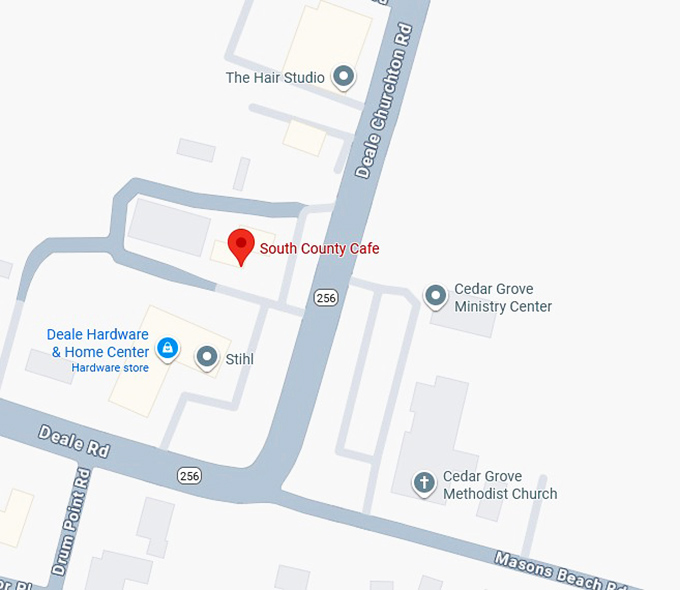 16. south county cafe map