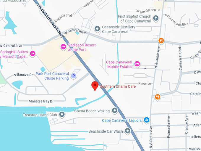 16. southern charm cafe map