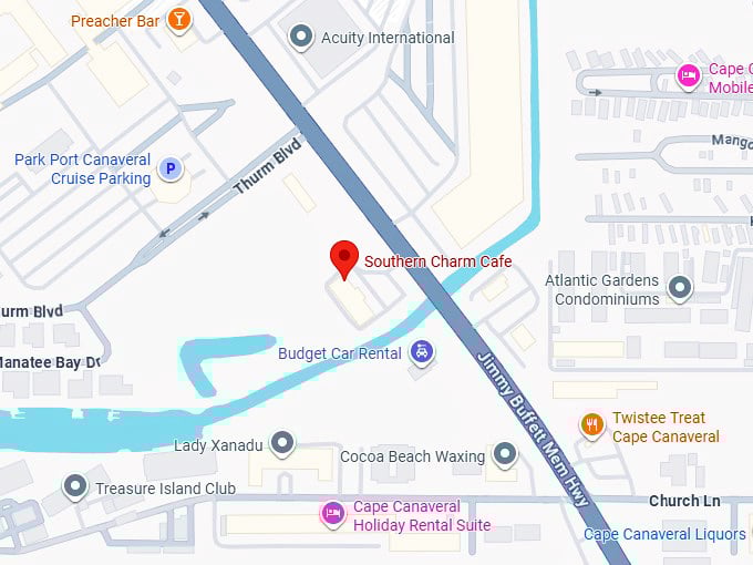 16. southern charm cafe map