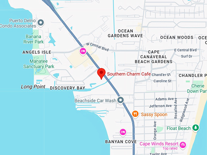 16. southern charm cafe map