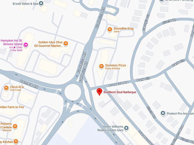 16. southern soul barbeque map