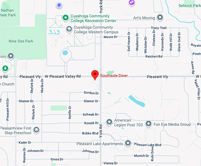 16. southside diner map