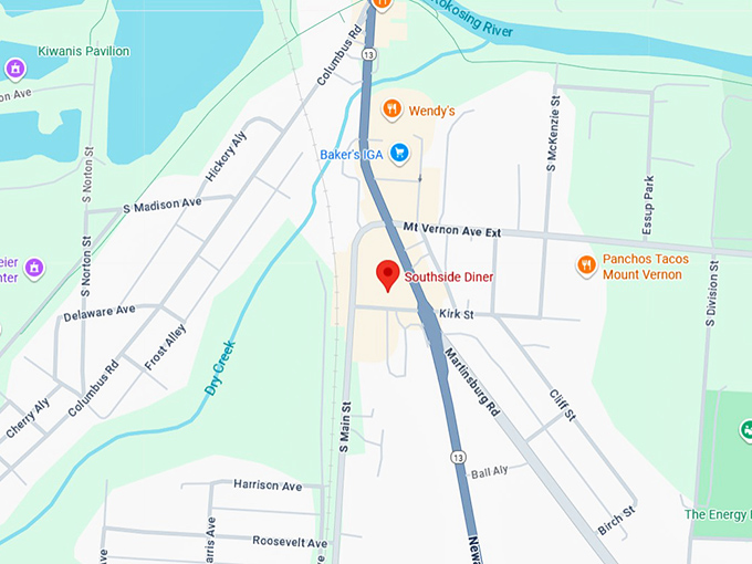 16. southside diner map