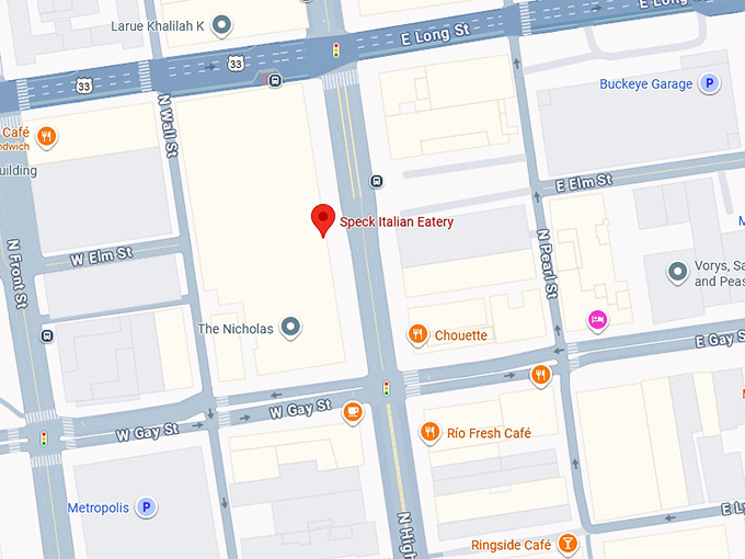 16. speck italian eatery map