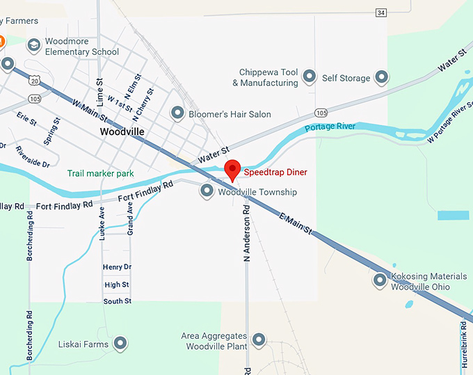 16. speedtrap diner map