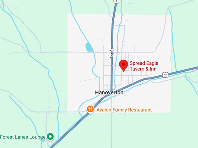 16. spread eagle tavern & inn map