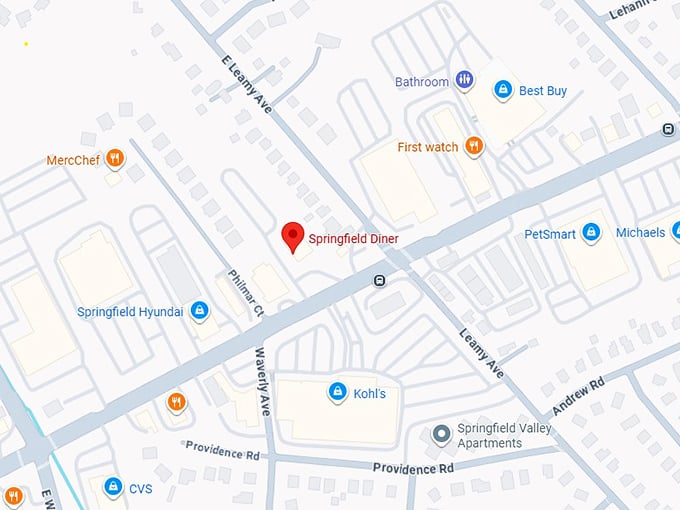 16. springfield diner map